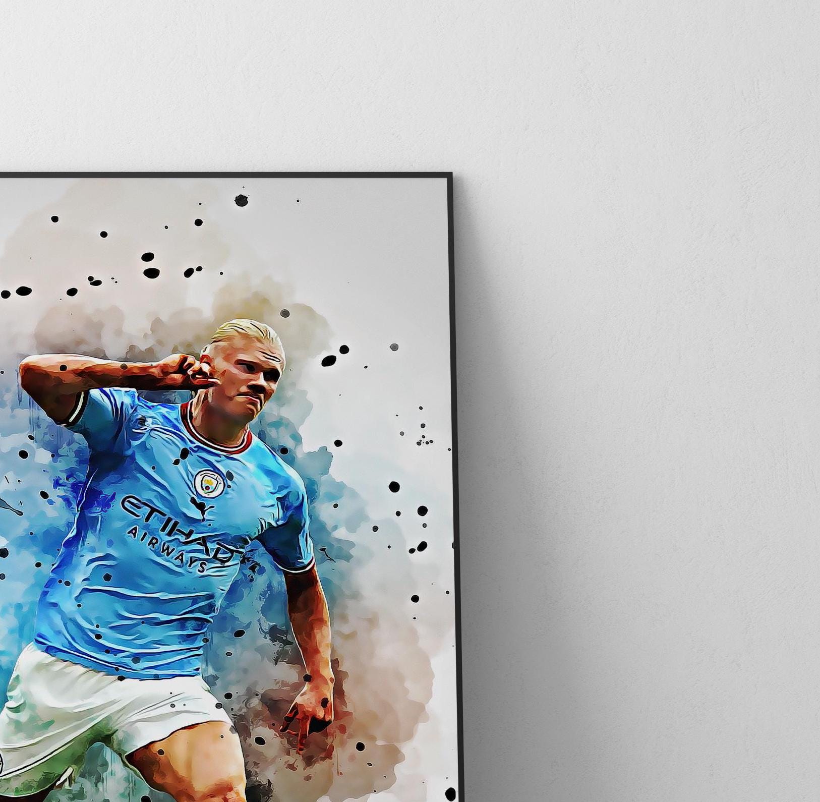 Erling Haaland Poster | Football Wall Art Print | Ref #373 - Etsy