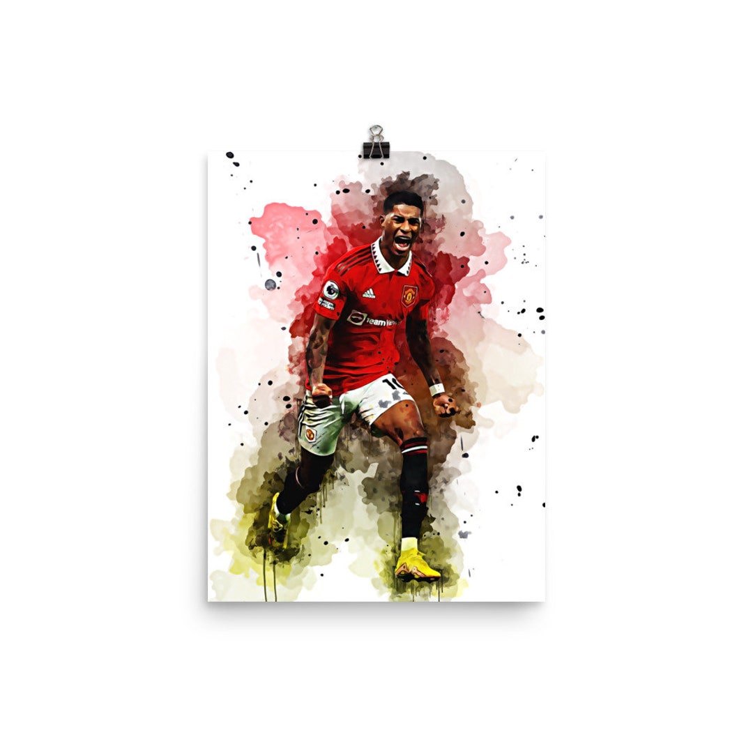 Marcus Rashford Poster Football Wall Art Print 12'' X 16'' - Etsy