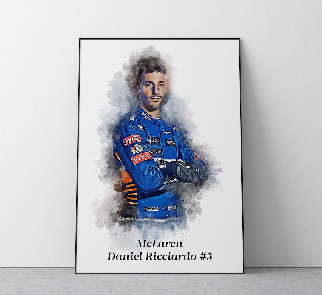 Daniel Ricciardo Poster Print / Fórmula 1 Print / F1 Print / Wall Art ...