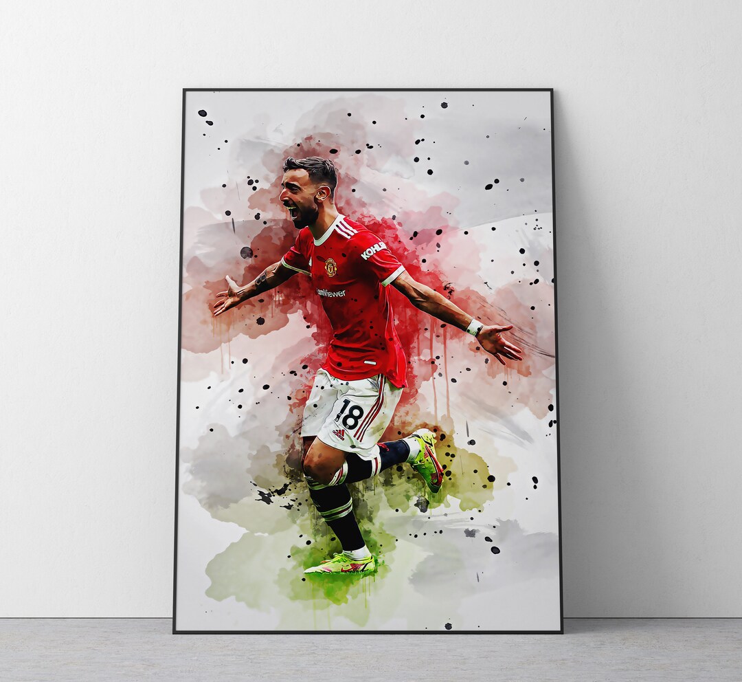 Bruno Fernandes Poster | Football Wall Art Print | Ref #379 - Etsy