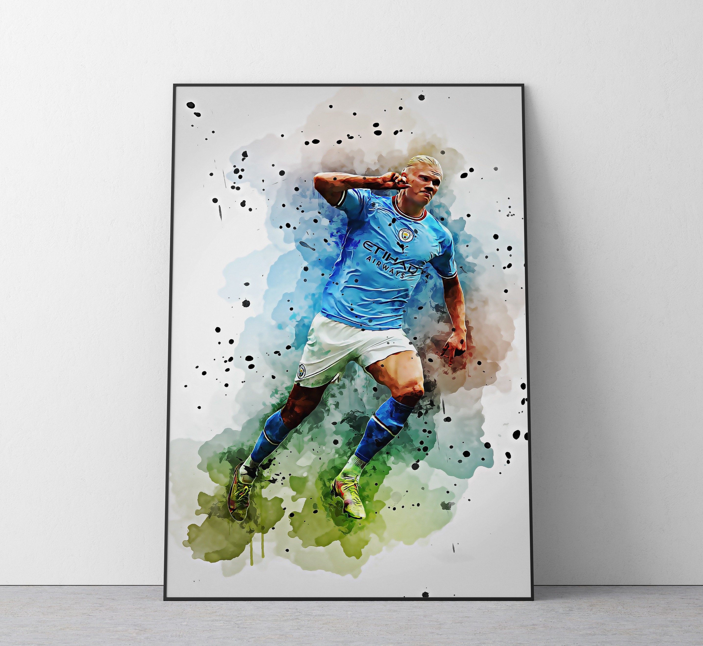 Erling Haaland Poster | Football Wall Art Print | Digital Download A1 ...