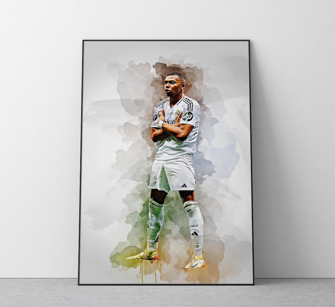 Kylian Mbappé Poster | Football Wall Art Print | Ref #534 - Etsy