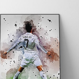Cristiano Ronaldo Poster | Football Wall Art Print | Digital Download ...