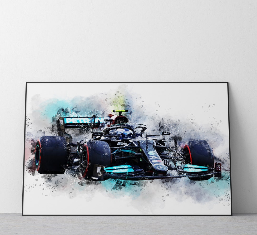 Formula One Car Poster | Mercedes | F1 Car | Wall Art Print | A4 | A3 ...