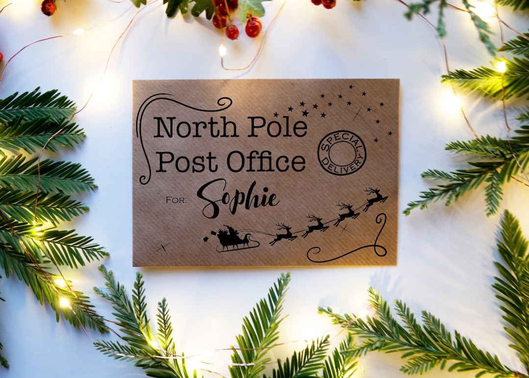 Personalized Christmas Envelope | North Pole Post Office | Gift ...
