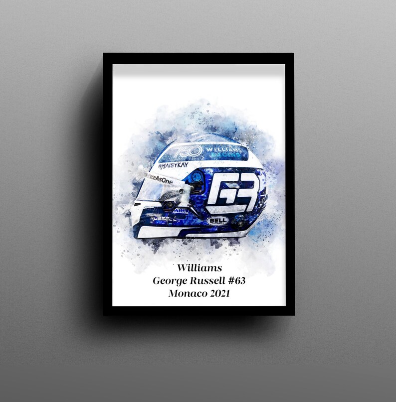 George Russell Helmet Williams Racing Formula One Helmet - Etsy