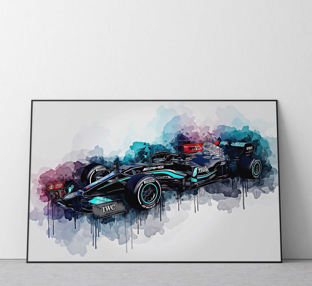 Mercedes | #44 | Formula One Car | F1 Car | Wall Art Print | Digital ...