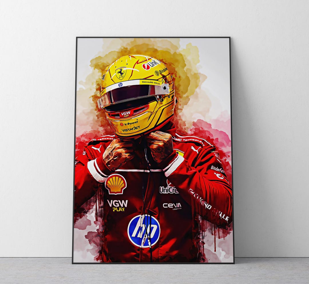 Lewis Hamilton Ferrari Poster: Wall Art Ref #543 - Etsy