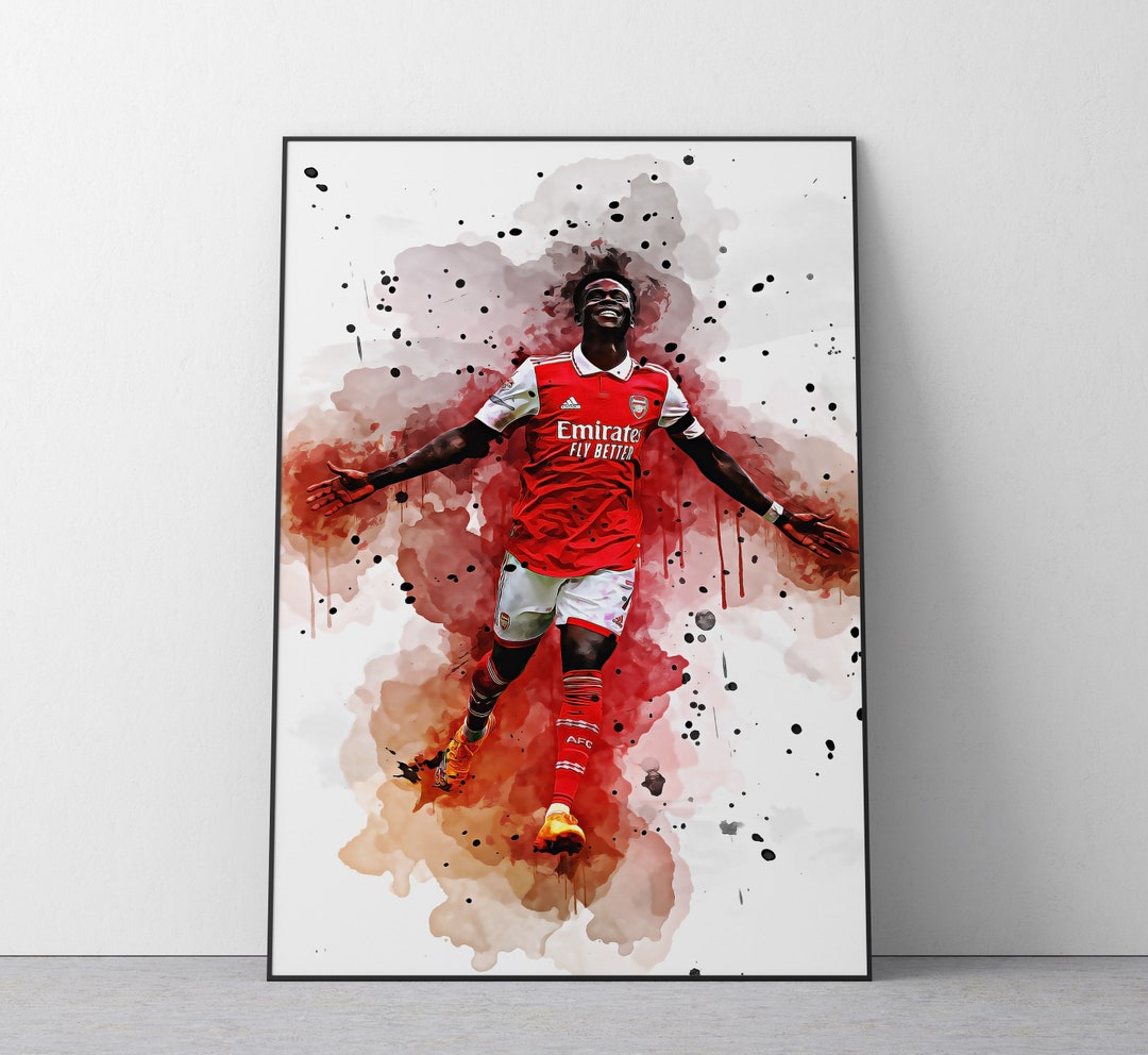 Bukayo Saka Poster | Football Wall Art Print | Ref #415 - Etsy