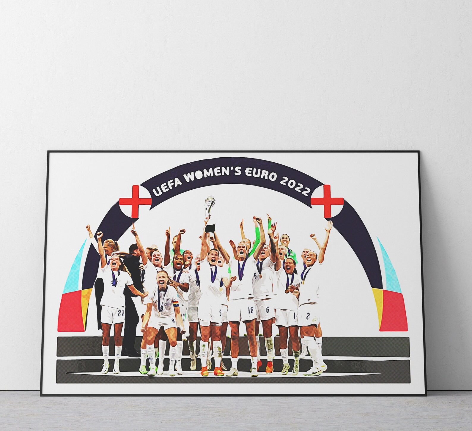 England Women's Euro 2022 Poster Lionesses Trophy Poster - Etsy