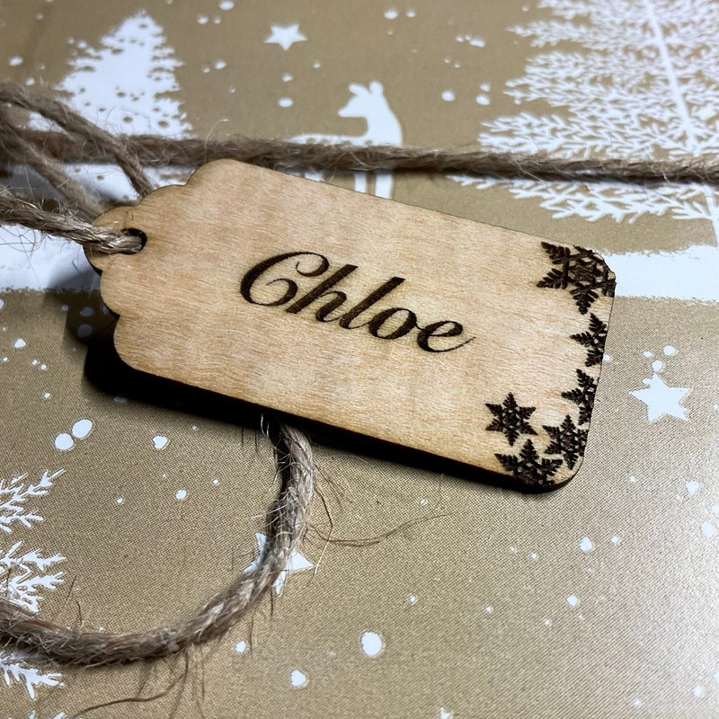 Christmas Name Tag - Etsy