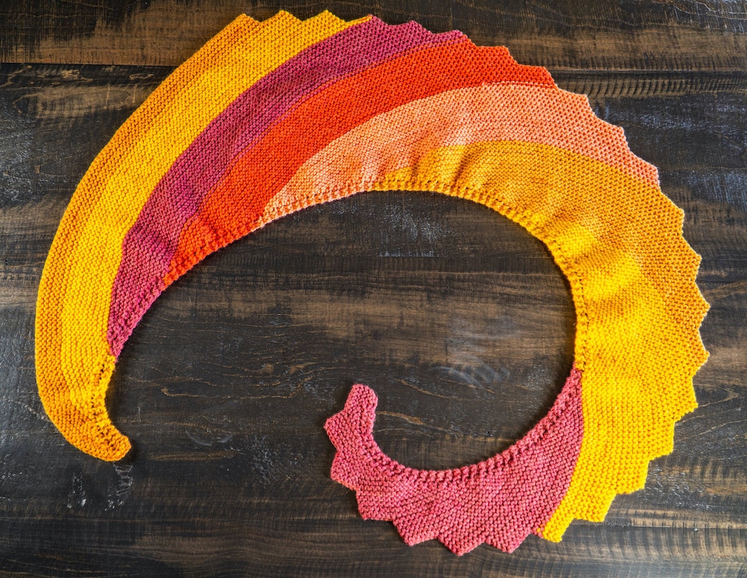 Fibonacci Scarf, Asymmetrical Hand Knit Scarf - Etsy