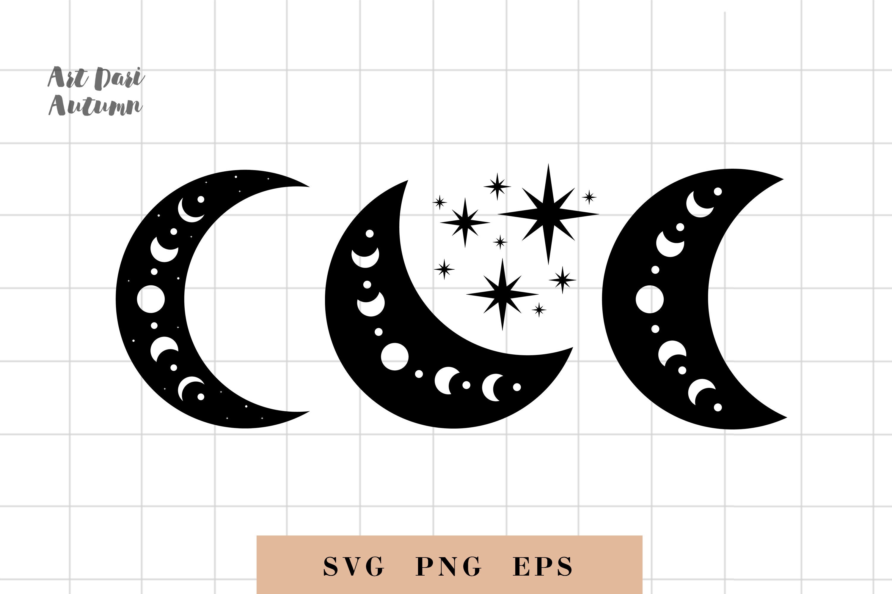 Moon svg Moon phase svg Celestial svg File for cricut Boho | Etsy