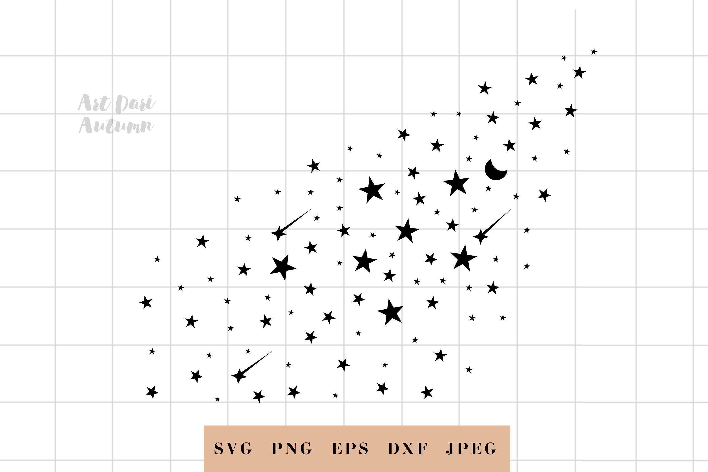Stars SVG Galaxy svg Celestial svg Sparkle svg Star svg | Etsy