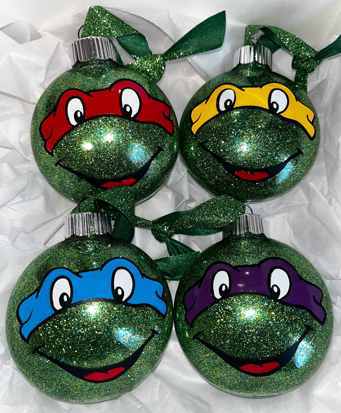 Custom Ninja Turtle Ornament Set - Etsy