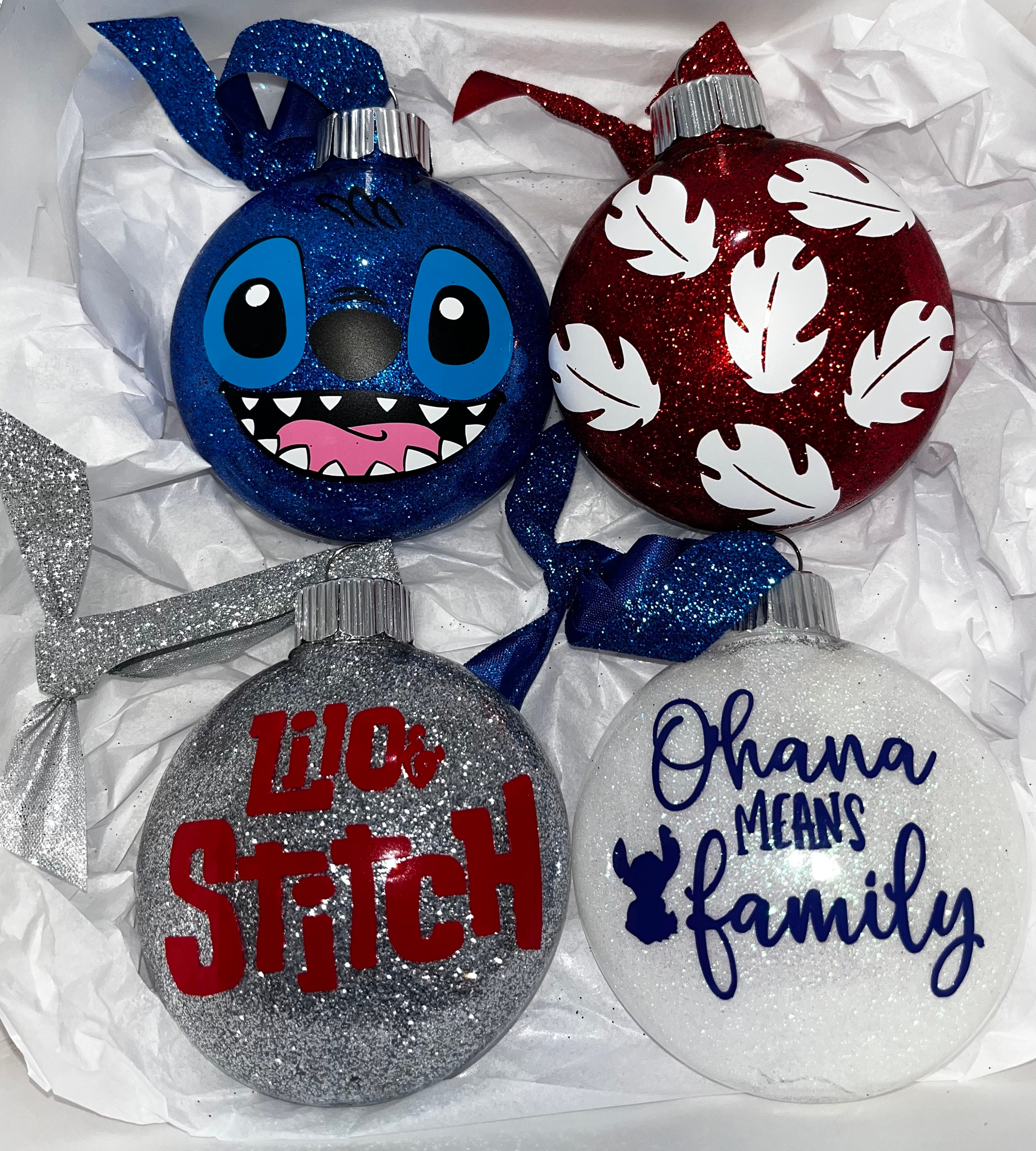 Custom Made Stitch & Lilo Ornament Set - Etsy