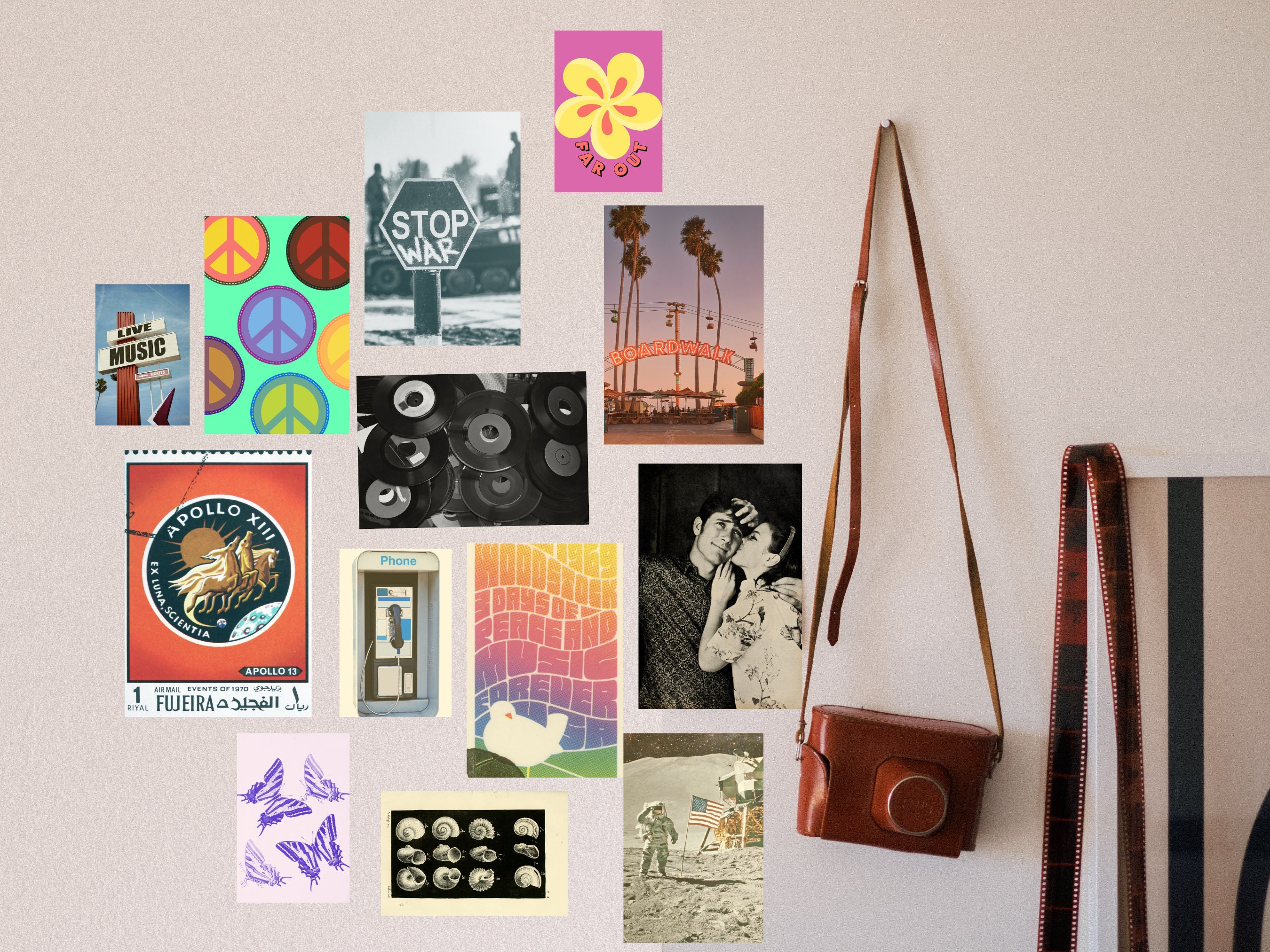 Vintage Posters Aesthetic Wall Collage 50 Piece Retro Collage Vintage ...