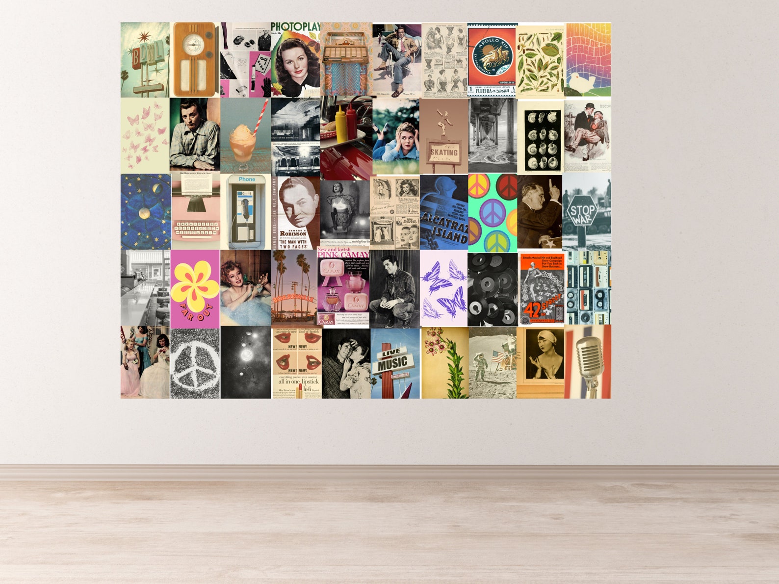 Vintage Posters Aesthetic Wall Collage 50 Piece Retro Collage - Etsy