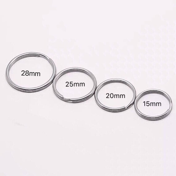 Stainless Steel Round Edged Double Split Keyring Split Ring | Etsy
