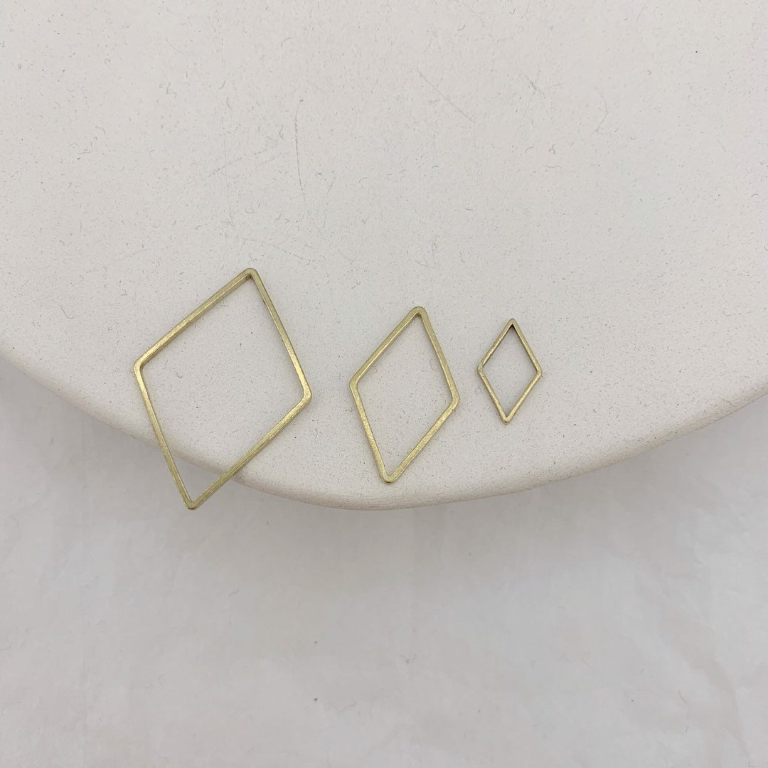 Raw Brass Diamond Connectors, Diamond Links, 20PCS - Etsy