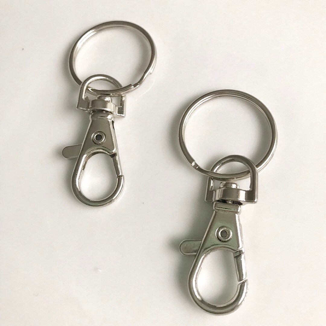 30 Set, Metal Swivel Lanyard Snap Hook With Key Rings, Lobster Claw ...