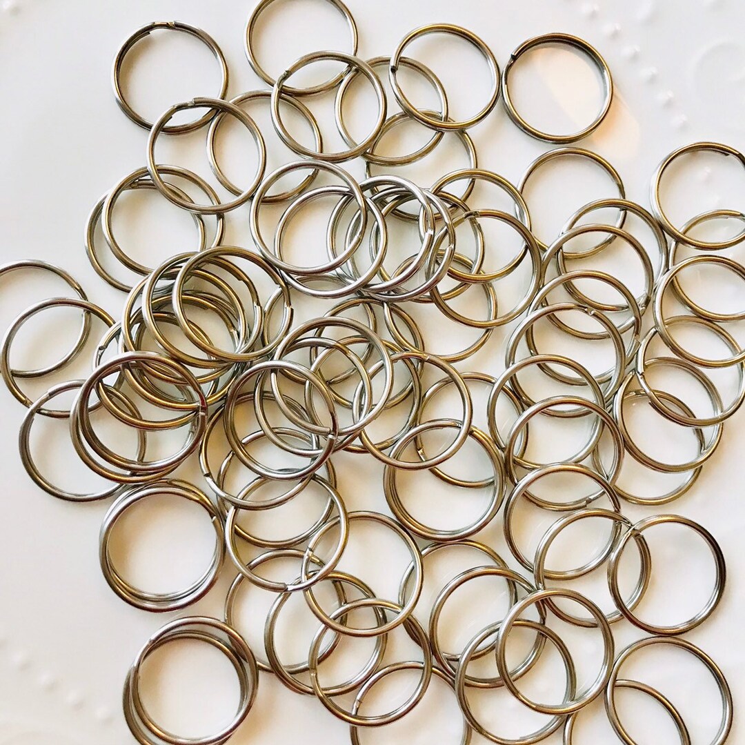 Stainless Steel Round Edged Double Split Keyring, Split Ring, Stainless ...