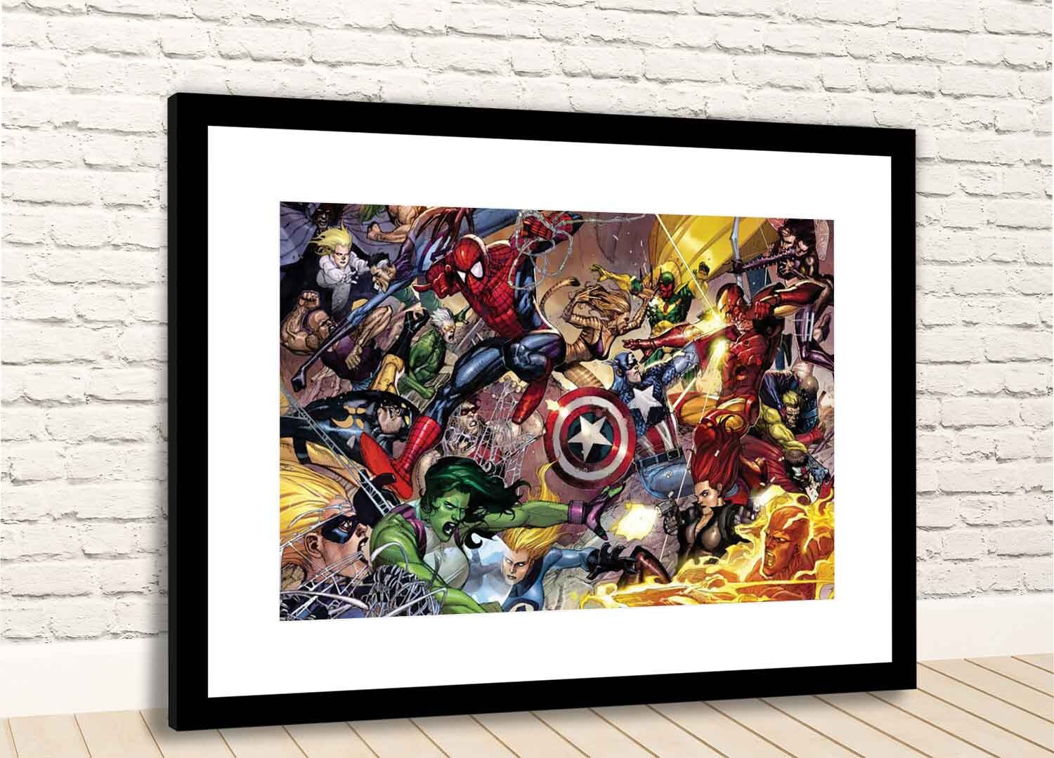 Comic Book Marvel Characters Photo Print Picture Frame | Etsy