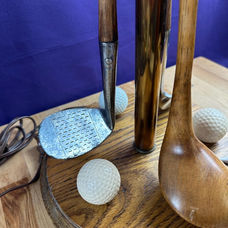Vintage Golf Club Tee and Ball Table Lamp - Etsy