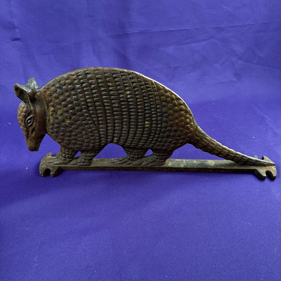 Vintage John Wright Foundry Cast Iron Armadillo Boot Scraper - Etsy