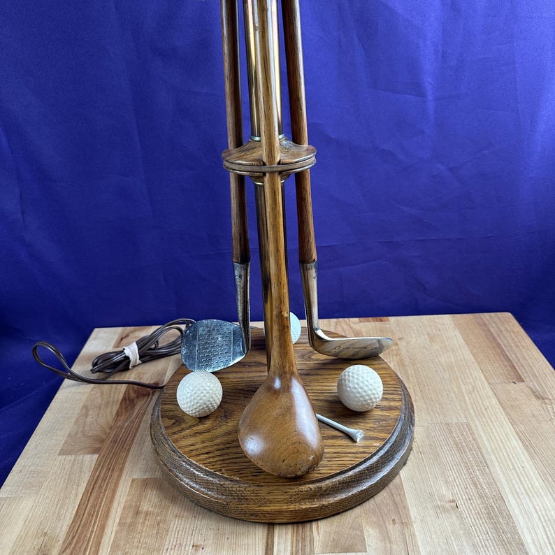 Vintage Golf Club Tee and Ball Table Lamp - Etsy