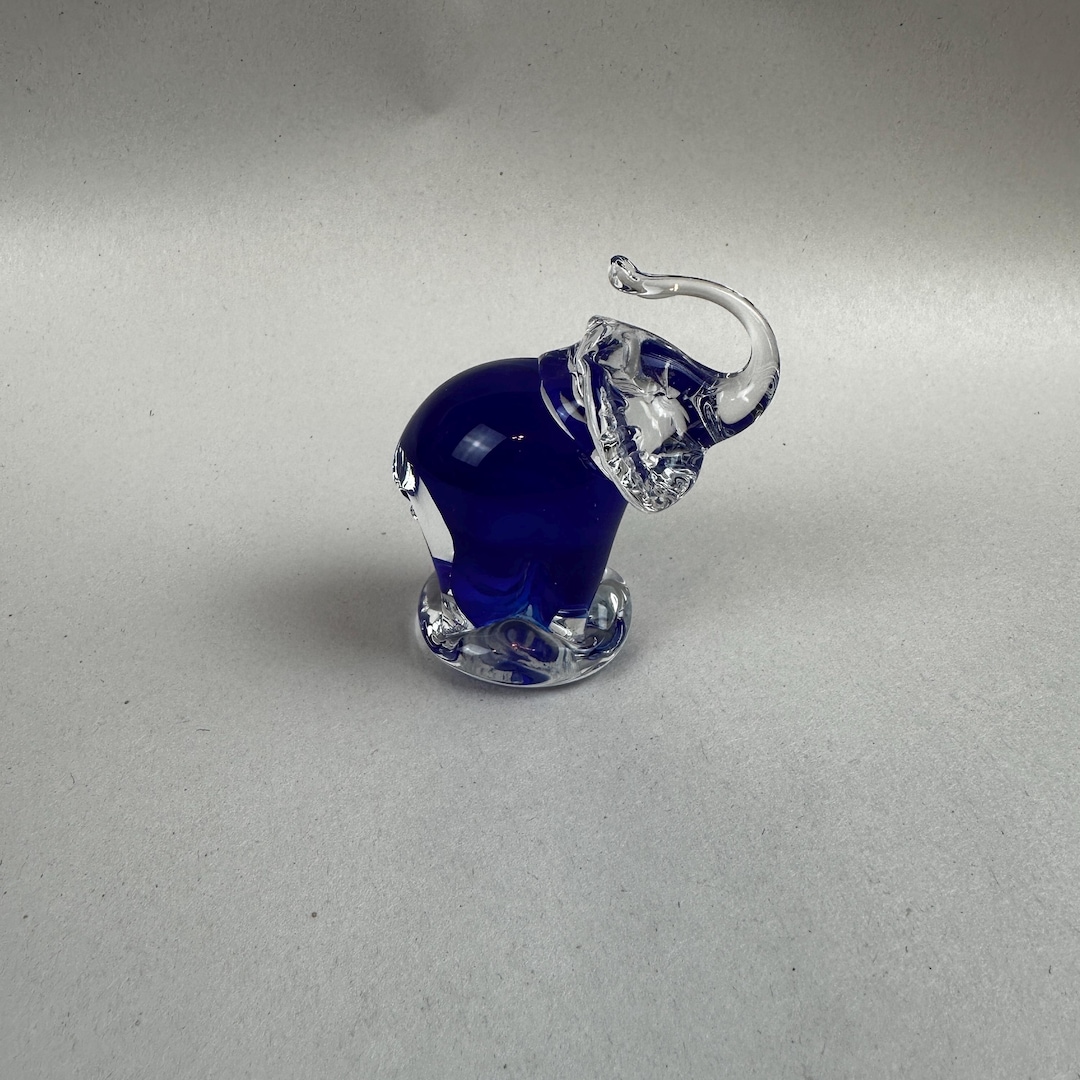 Vintage Blown Glass Trunk up Lucky Elephant From Finland - Etsy