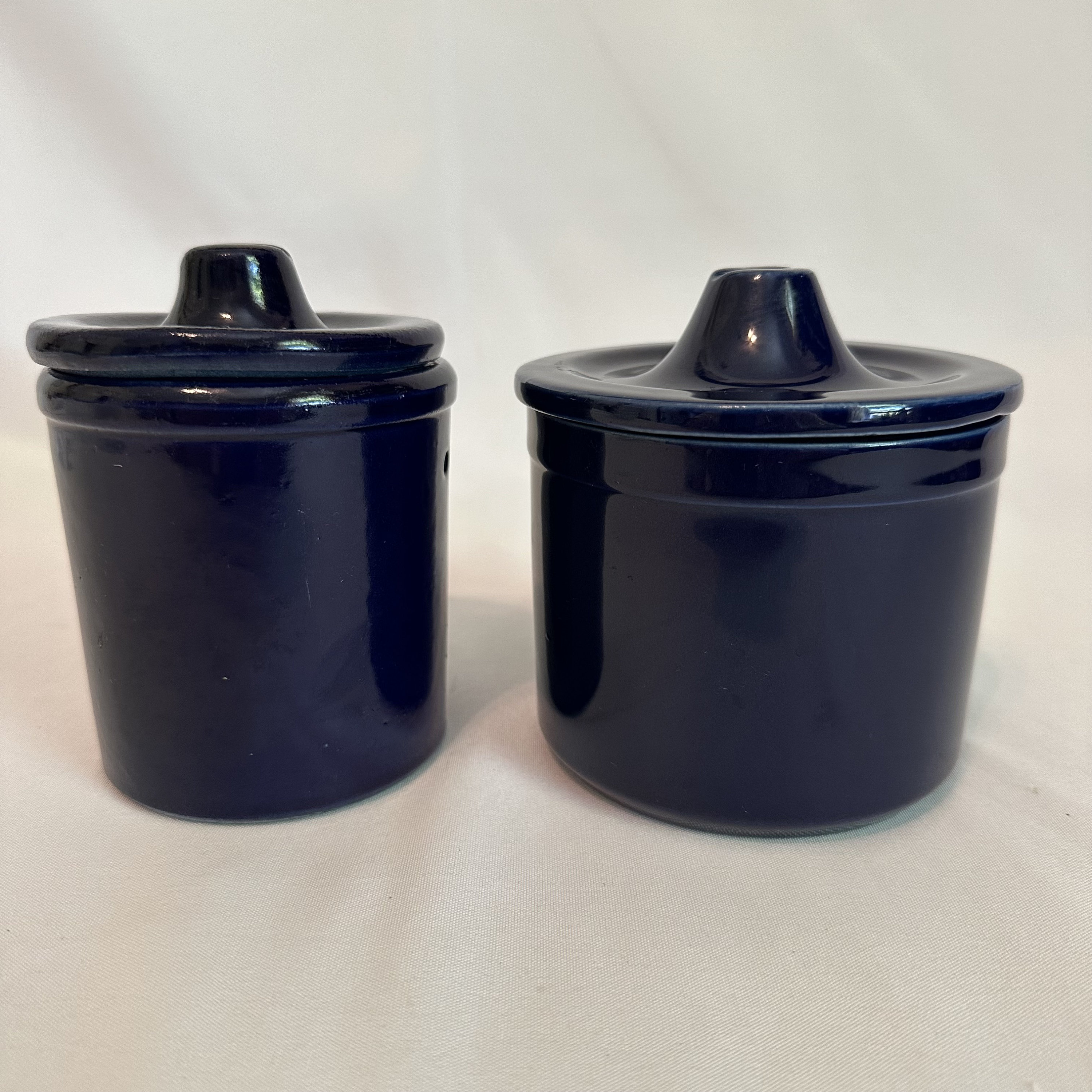 Vintage Cobalt Blue Crocks With Lids - Etsy