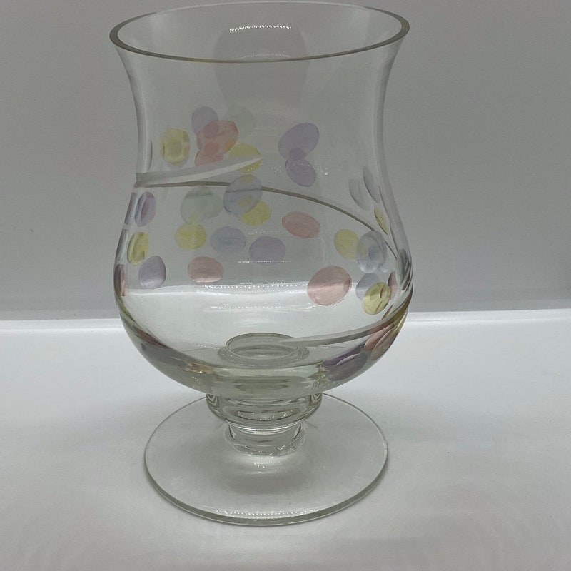 Glass Hurricane Footed - Etsy