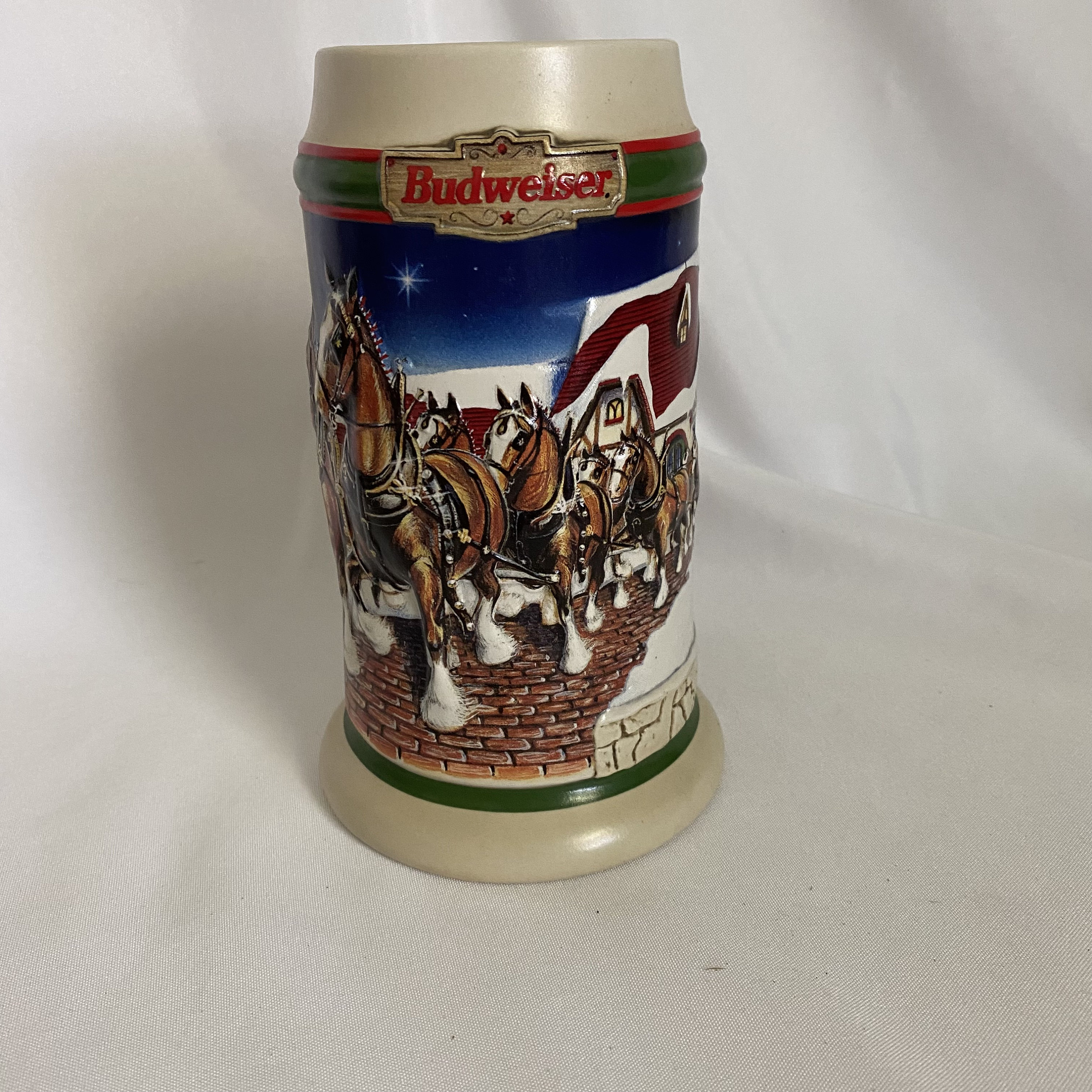 Vintage 1998 Budweiser Holiday Stein CS343 Grants Farm Holiday - Etsy