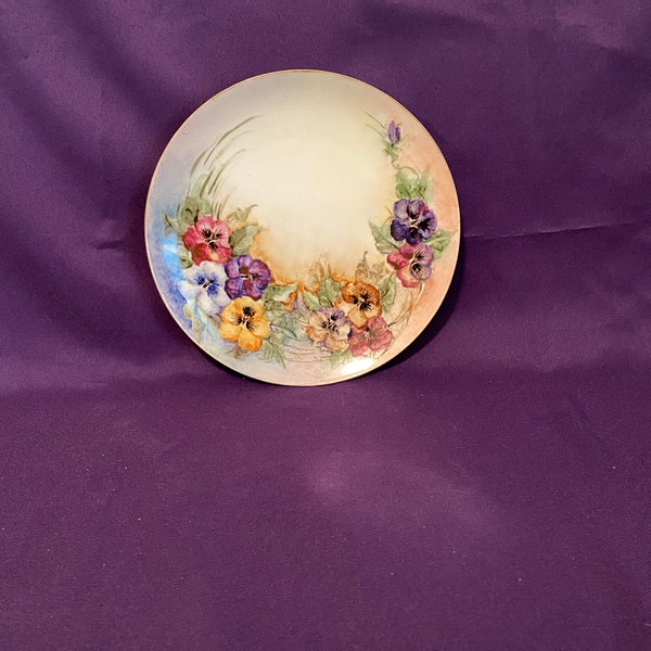 Pansy Plate - Etsy