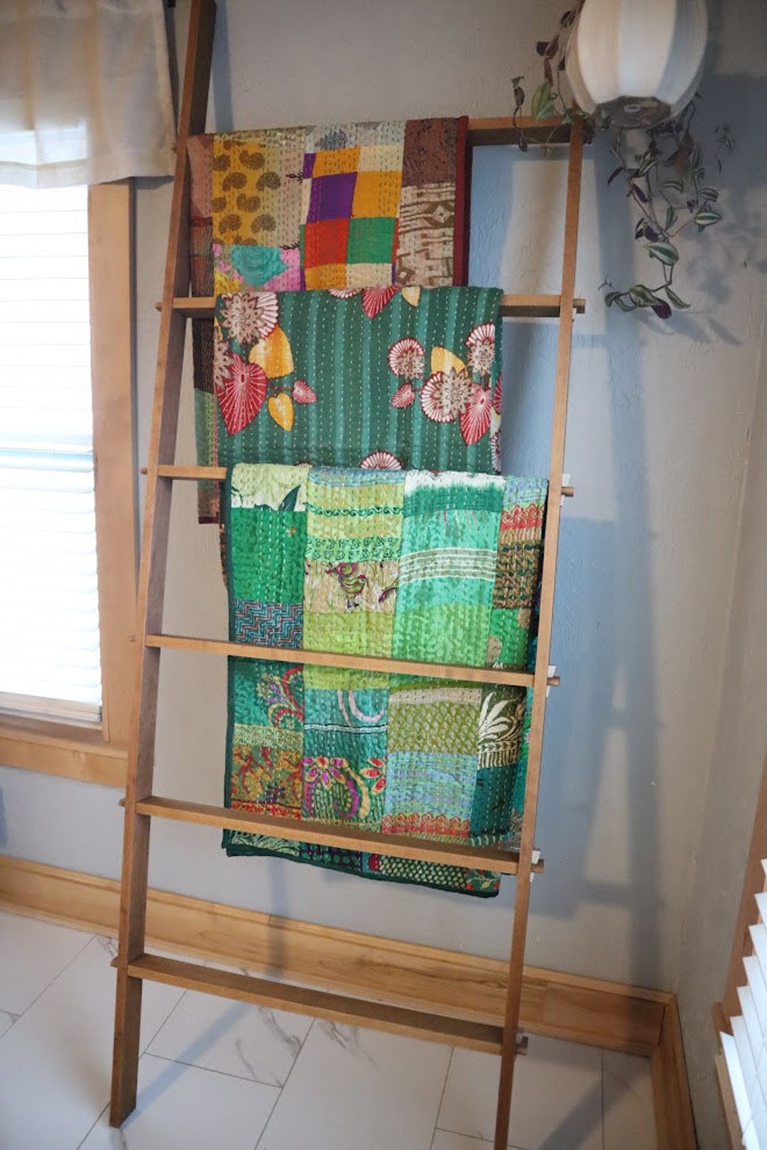 Solid Hardwood Blanket Ladder, Towel Ladder, Quilt Rack - Etsy