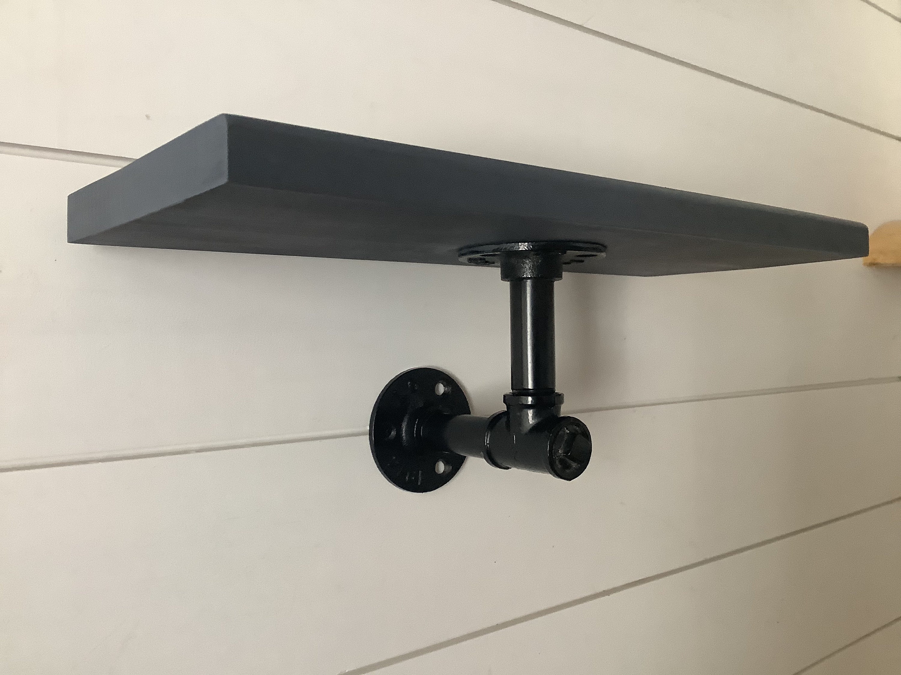 Floating shelves black iron pipe | Etsy