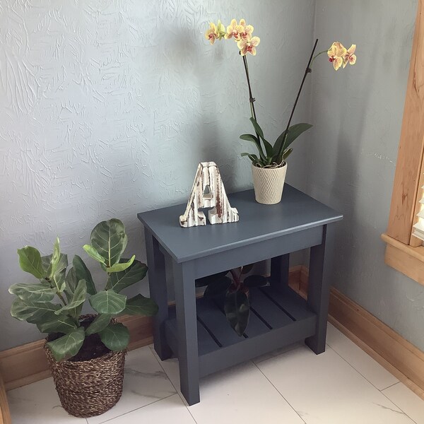 Solid Wood End Table - Etsy