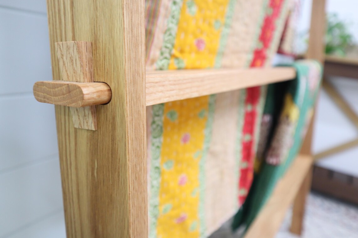 Wide Hardwood Blanket Ladder: Quilt Display Rack (84x48) - Etsy