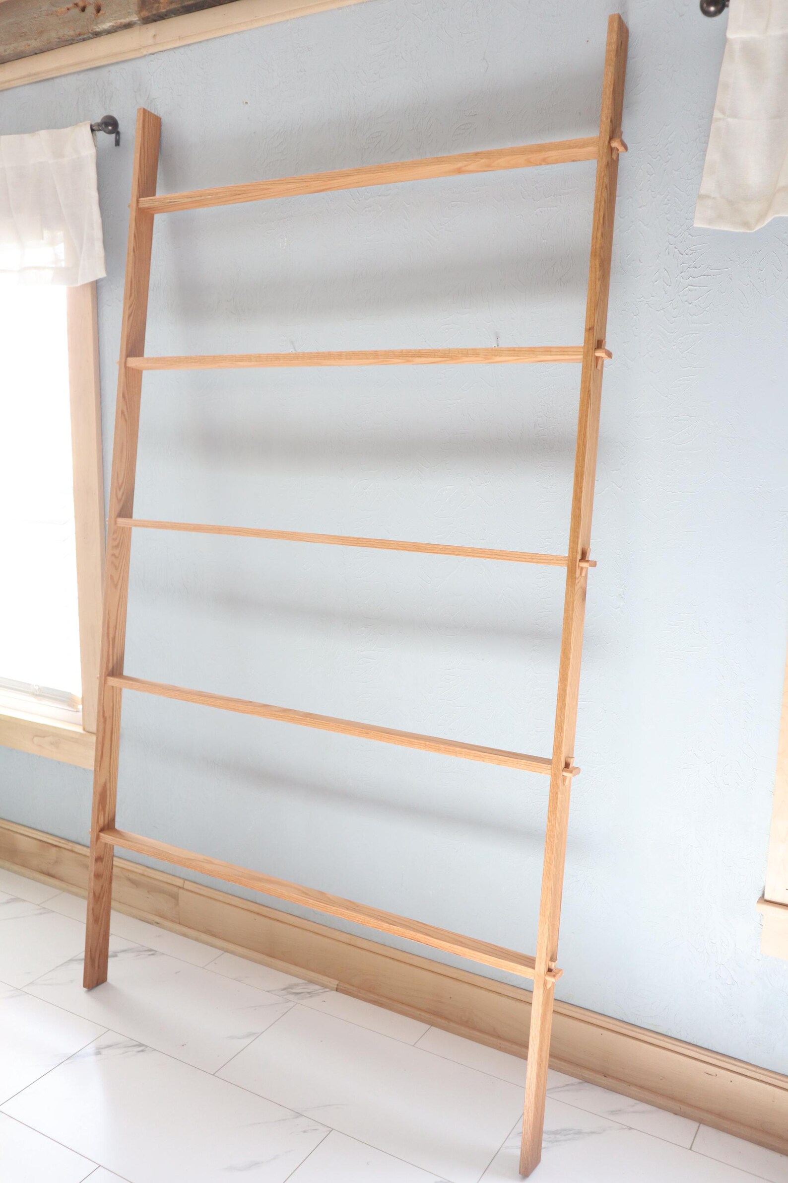 Wide Hardwood Blanket Ladder: Quilt Display Rack (84x48) - Etsy