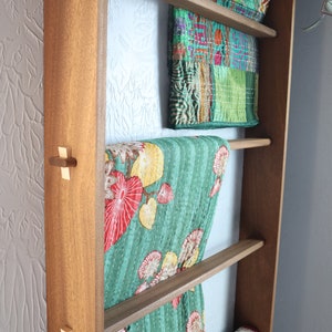 Wall-mounted 5-rung Walnut Blanket Ladder Solid Hardwood - Etsy