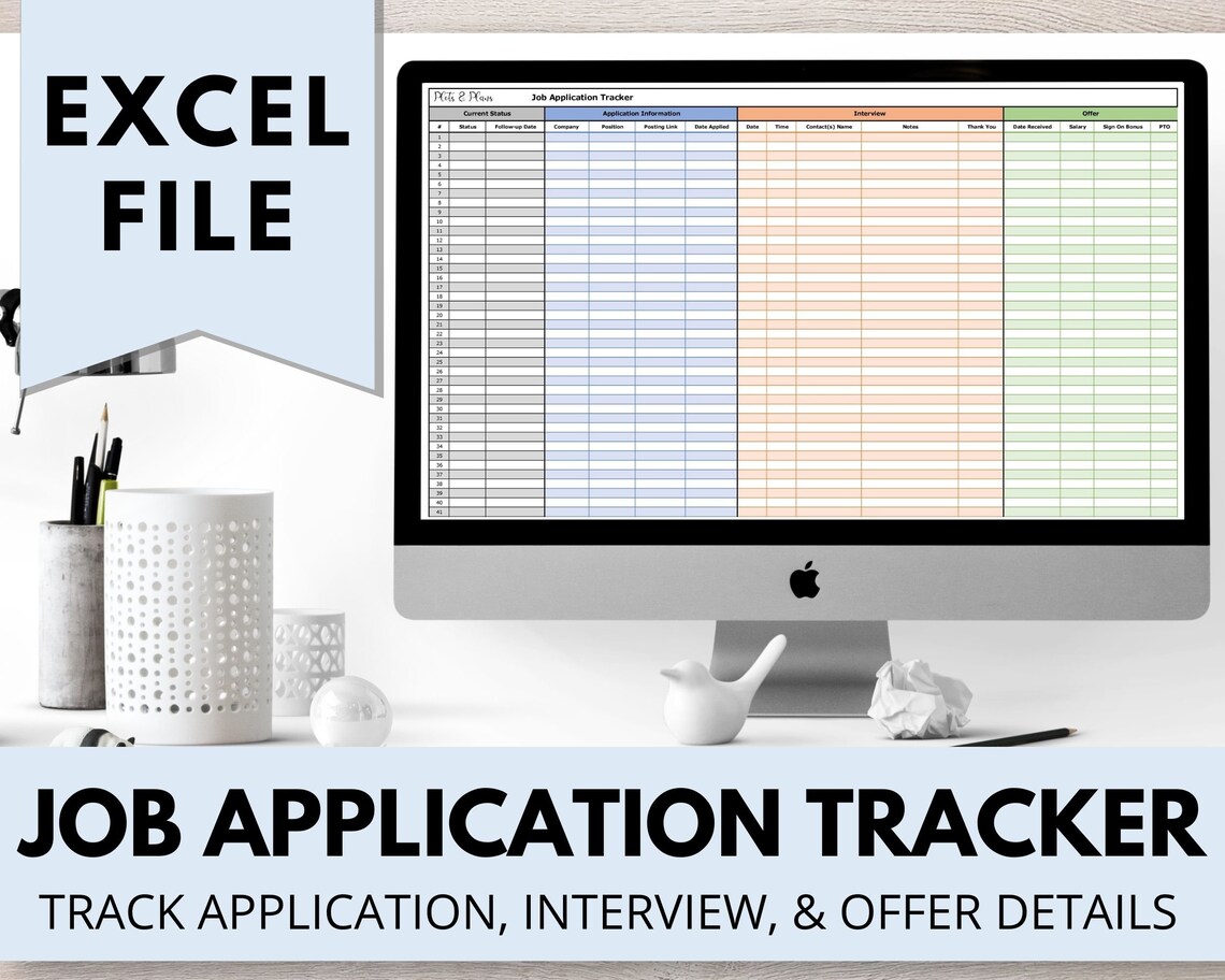 Job Application Tracker Excel Spreadsheet, Job Search Tracker, Job ...