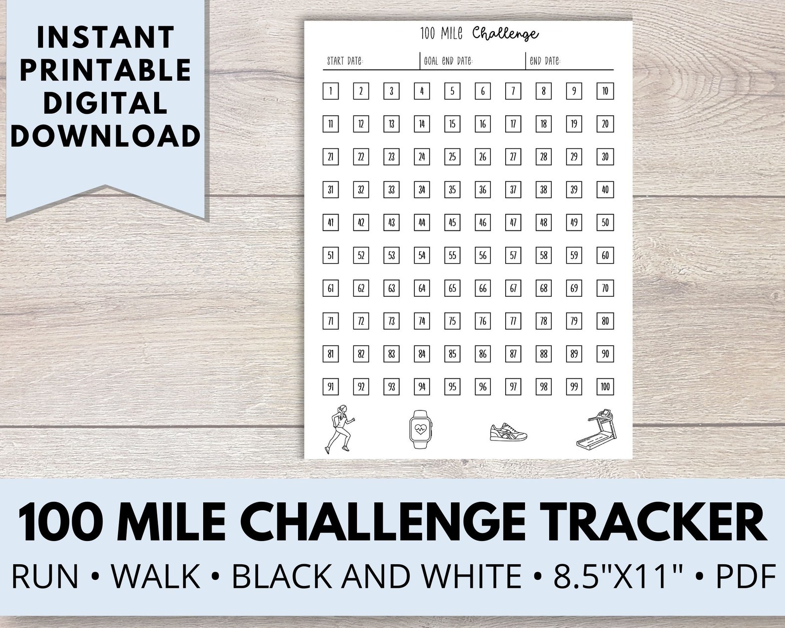 100 Miles Tracker 100 Miles Challenge 100 Miles Running 100 Etsy 100-miles-tracker-100-miles-challenge-100-miles-running-100-etsy