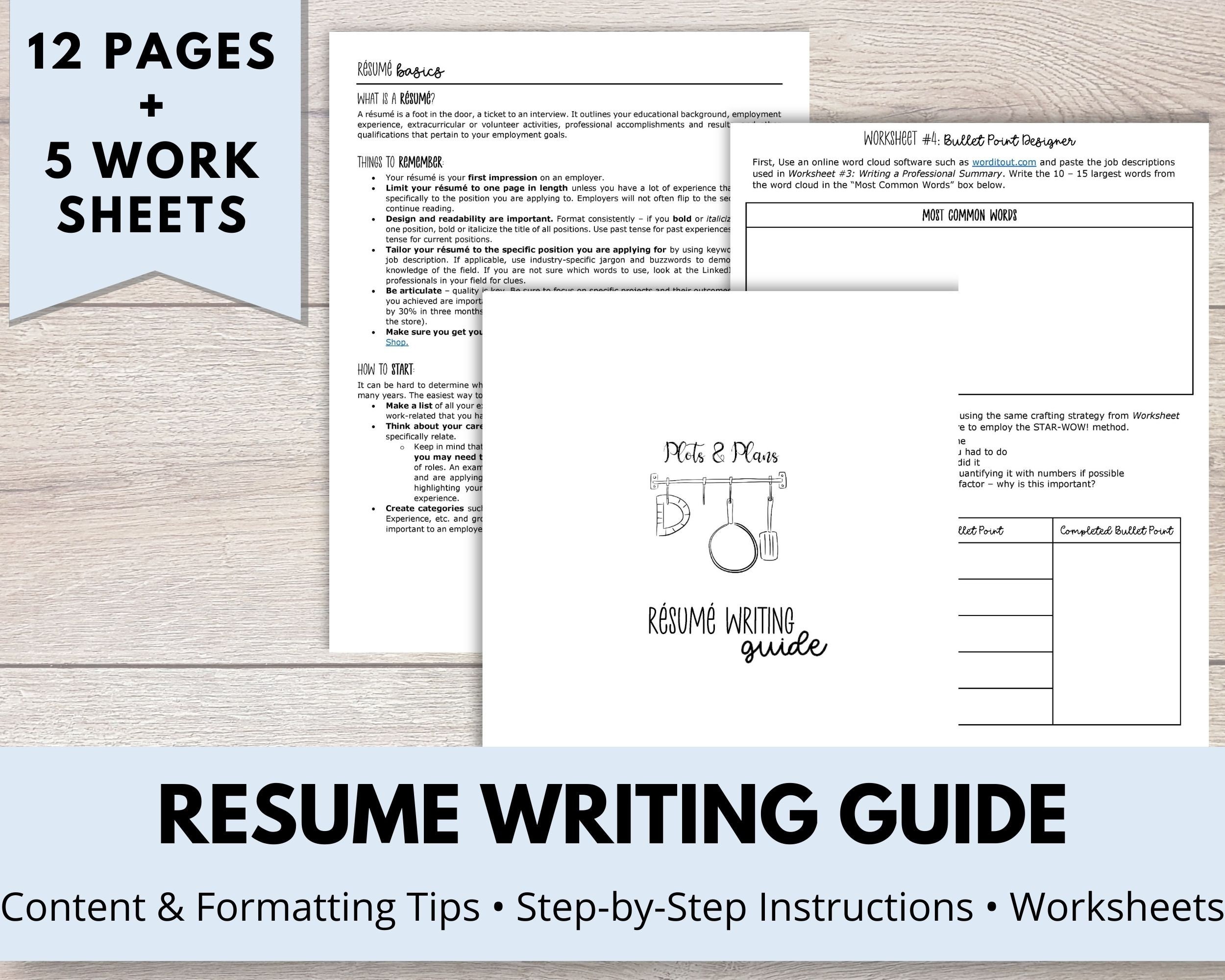 Resume Guide, Resume Writing Guide, Resume Help, Resume Writer, Resume ...