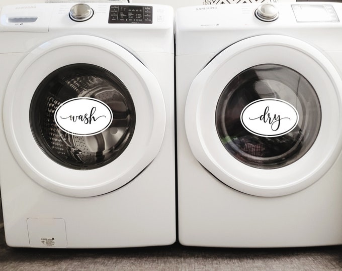 Wash & Dry Decals, Laundry Room Decals, Washer and Dryer Decals - Etsy