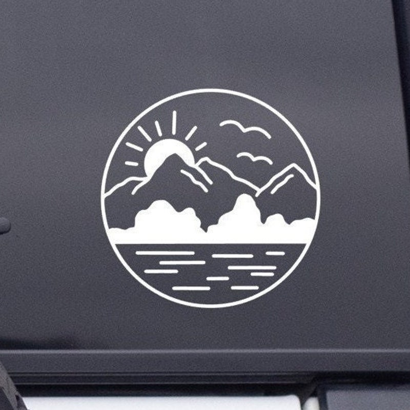 Mountain Car Decal - Etsy