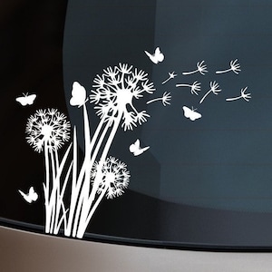 Dandelion Car Decal, Car Decals for Women Cute, Floral Decals Car ...