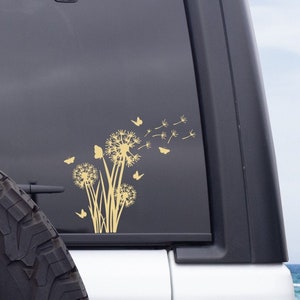 Dandelion Car Decal, Car Decals for Women Cute, Floral Decals Car ...