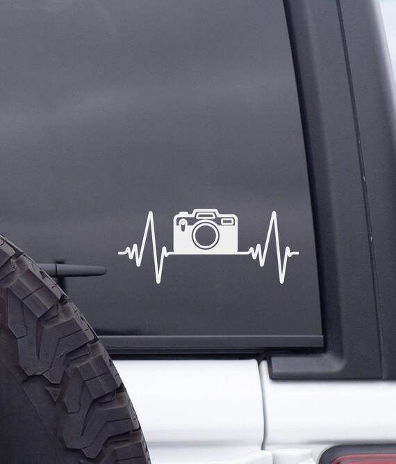 Camera Car Decal Camera Heartbeat Decal Camera Car Sticker | Etsy