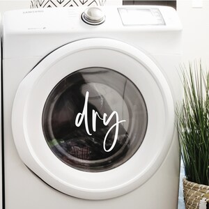 Washer Dryer Decals, Washer and Dryer Decals, Wash and Dry Laundry ...